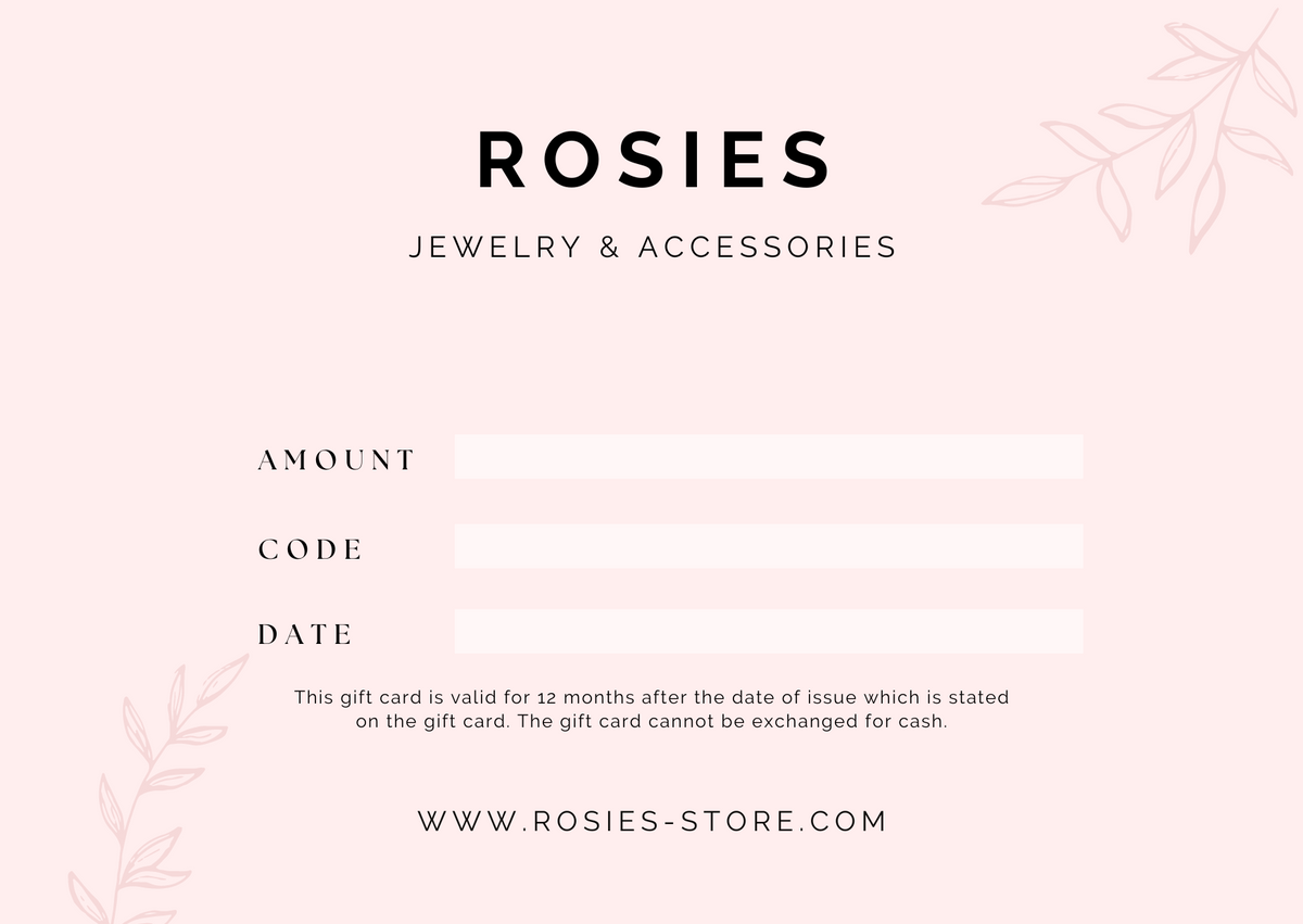 Gift card – Rosies | online jewelry
