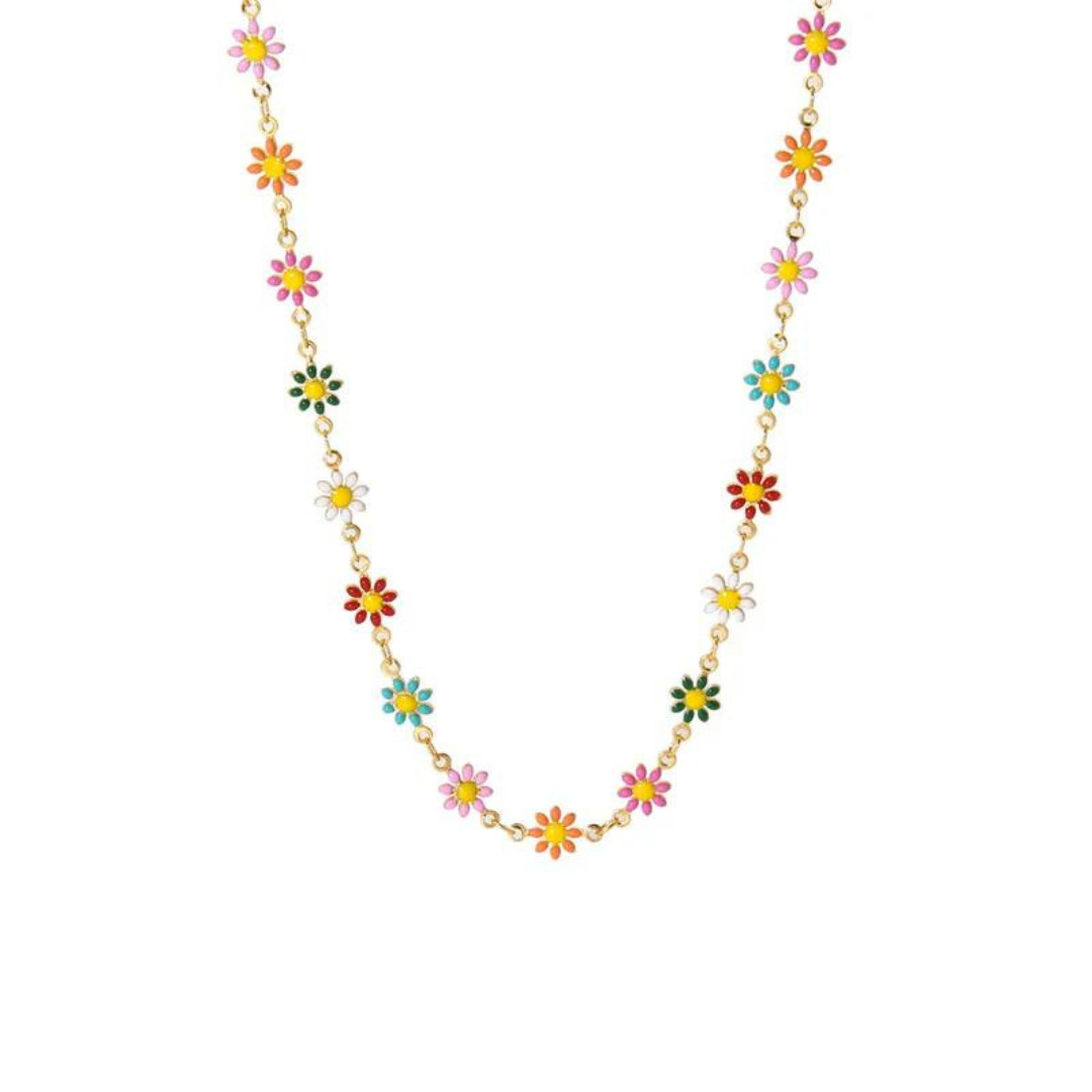 Rainbow daisy necklace store